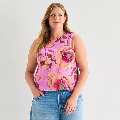 Click here for a.n.a Womens Plus Round Neck Sleeveless Blouse  2x... prices