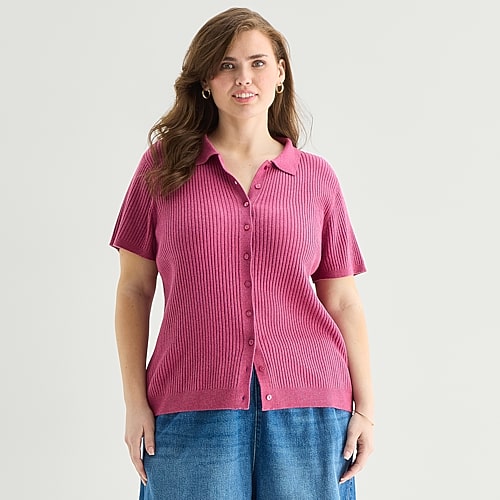 Click here for a.n.a Plus Womens Short Sleeve Polo Sweater  1x  P... prices
