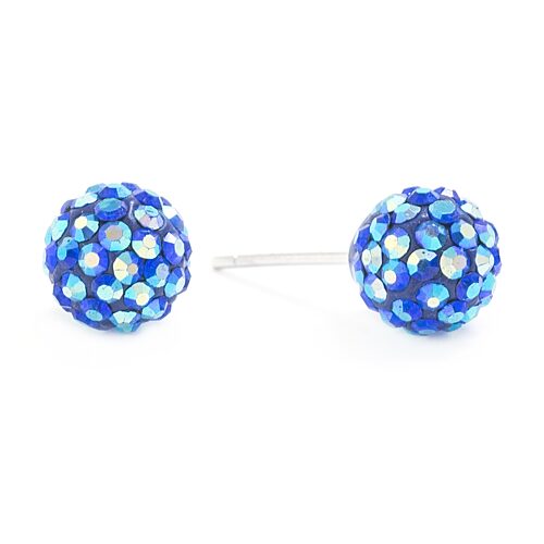 Click here for Silver Treasures Blue Crystal Sterling Silver 8mm... prices