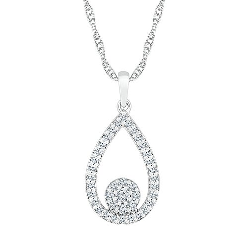 Click here for Teardrop Womens 3/8 CT. T.W. Natural White Diamond... prices
