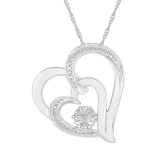 Click here for Womens Diamond Accent Natural White Diamond Sterli... prices
