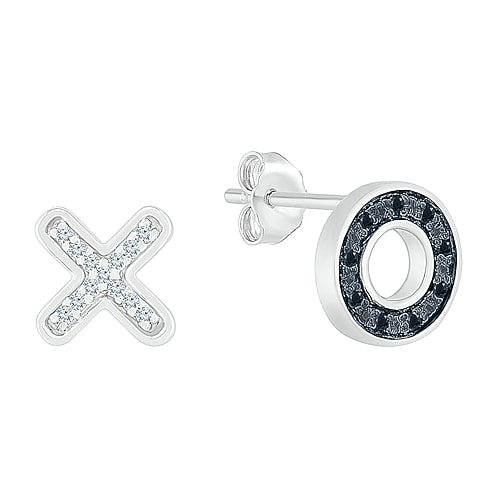 Click here for Mismatched Xo Diamond Accent Natural Black Diamond... prices