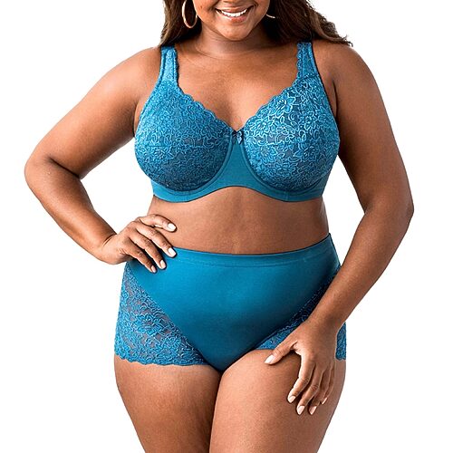 Click here for Elila Lacey Curves Underwire Bra 2311  J  Blue prices