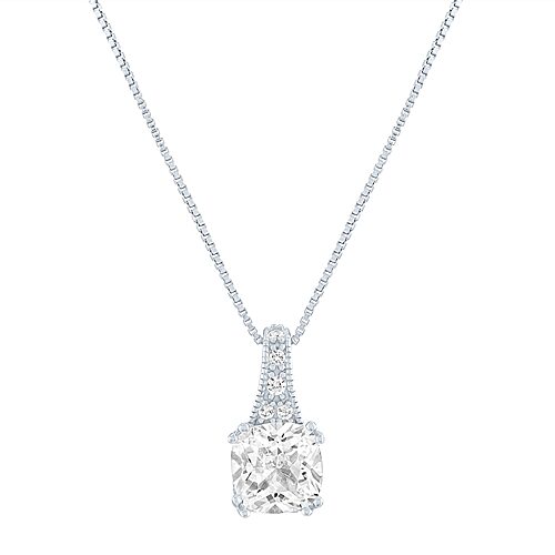 Click here for Gemstone Sterling Silver Cushion Pendant Necklace... prices