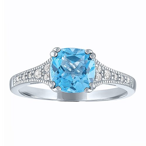 Click here for Gemstone Sterling Silver Cushion Cocktail Ring  6... prices