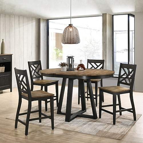 Click here for Napa 5-Piece Counter Height Dining Set with Lattic... prices