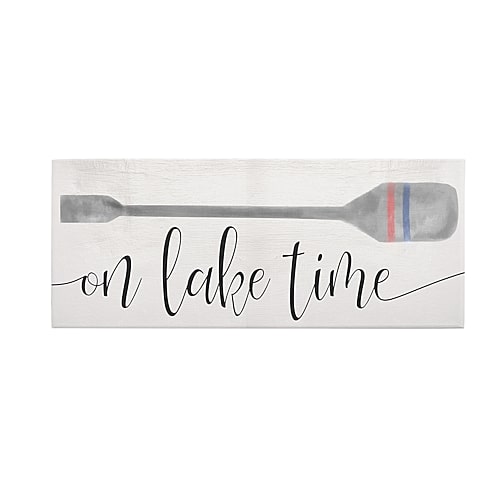Click here for Stupell Industries On Lake Time Boat Oar Phrase Ca... prices