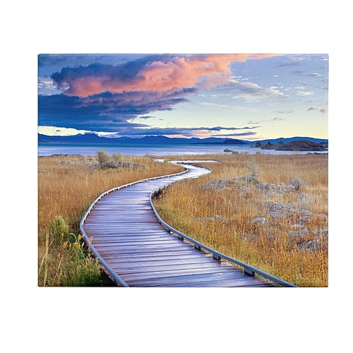 Click here for Stupell Industries Coastal Boardwalk Sunset Canvas... prices