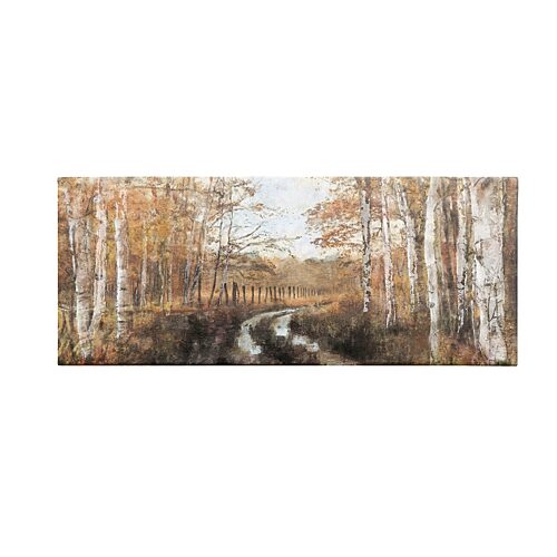 Stupell Industries Autumn Birch Tree Grove Scenery Canvas Art  One Size  Brown