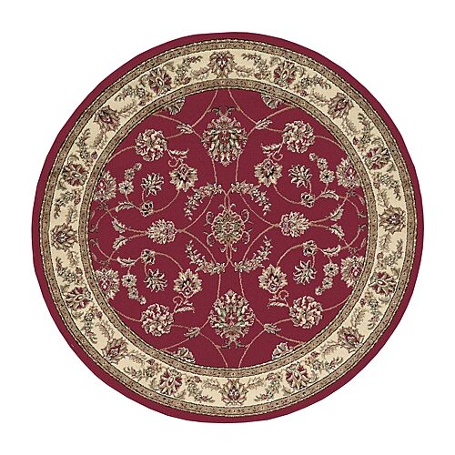 Closeout! Km Home Pesaro 53x53 Round Area Rug - Red