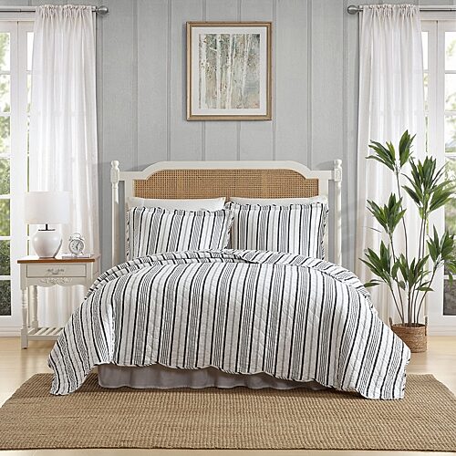 Click here for Laura Ashley(R) Stripe Perfection Cotton Reversibl... prices