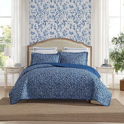 Click here for Laura Ashley(R) Elaina Reversible Floral Cotton 3p... prices