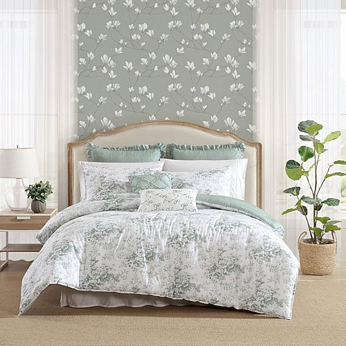 Click here for Laura Ashley(R) Toile Delight Cotton Reversible 7p... prices
