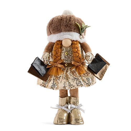 Click here for North Pole Trading Co. 15 Med Gnome Shopper Girl C... prices