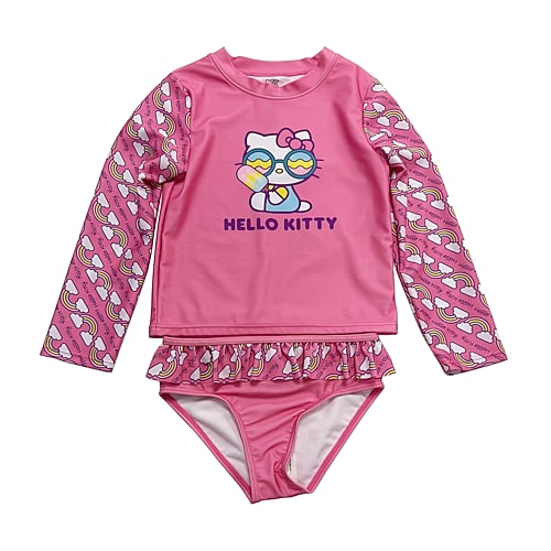 Click here for Little Girls UV Protection Hello Kitty 2-pc. Rash... prices