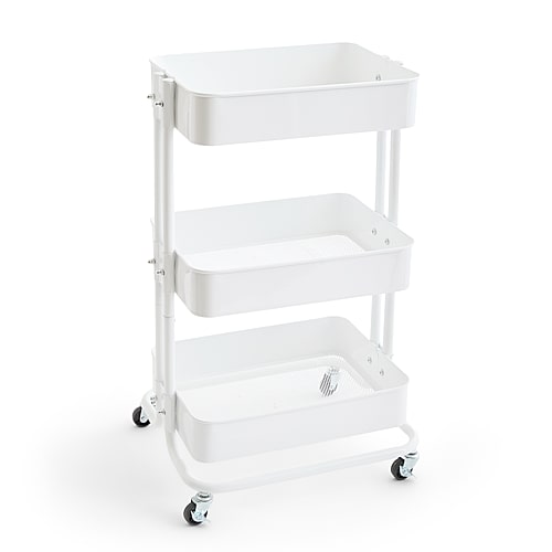 Click here for AEROPOSTALE 3 Tier Rolling White Utility Cart  One... prices