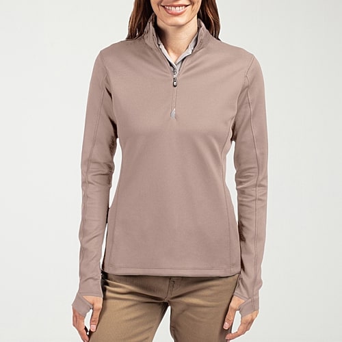 Click here for Cutter & Buck Traverse Stretch Quarter Zip Womens... prices