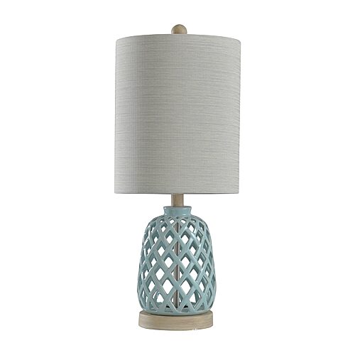 Click here for Stylecraft 10 W Blue Ceramic Table Lamp  One Size... prices