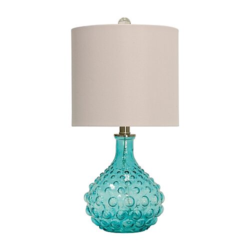 Click here for Stylecraft 10 W Blue & Off-White Glass Table Lamp... prices