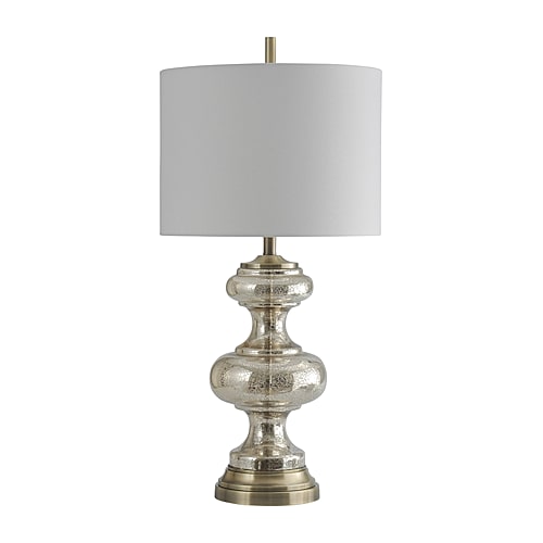 Click here for Stylecraft 16.5 W Mercury & Brass Glass Table Lamp... prices
