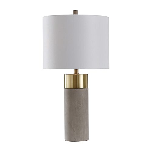 StyleCraft Concrete and Metal Table Lamp - Brass