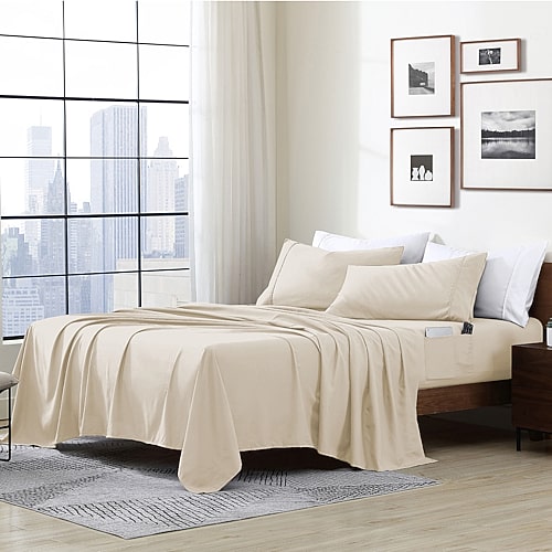 Click here for Cathay(R) Home Pocket Smart Sheet Set with Side Po... prices