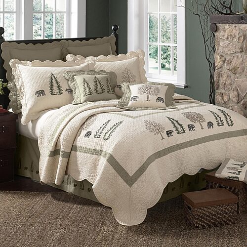 Click here for Donna Sharp Bear Creek Cotton Quilt  One Size  Bei... prices