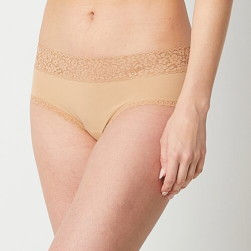 Click here for Ambrielle Everyday Hipster with Lace Trim Panty  X... prices