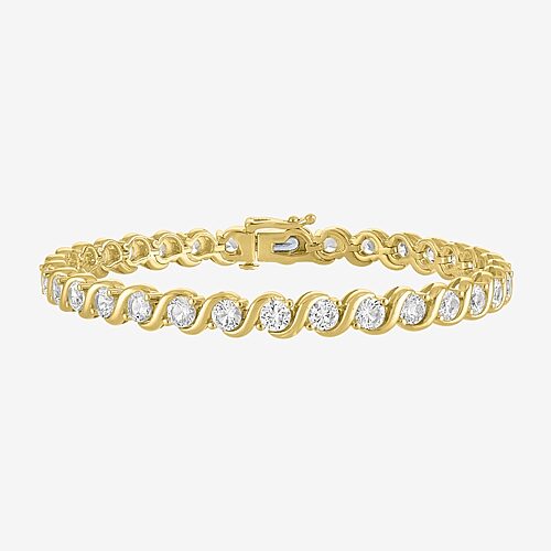 Click here for Womens Lab Created White Sapphire 14K Gold Over Si... prices