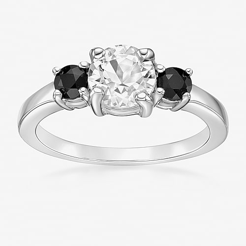 Click here for Womens Genuine White Topaz Sterling Silver 3-Stone... prices
