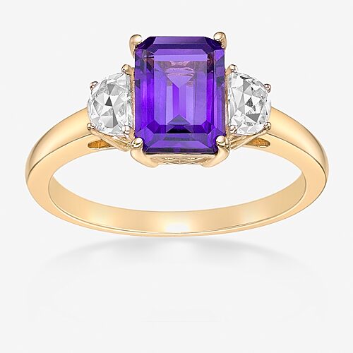 Click here for Womens Genuine Purple Amethyst 18K Gold Over Silve... prices