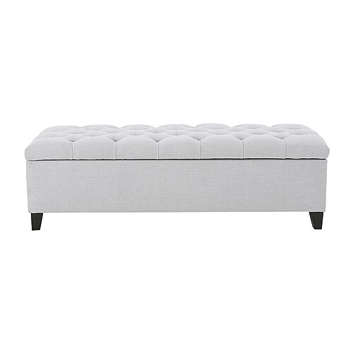 Ottilie Storage Upholstered Ottoman  One Size  Gray