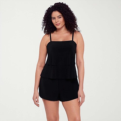 Click here for Trimshaper Womens Swim Romper  16  Black prices