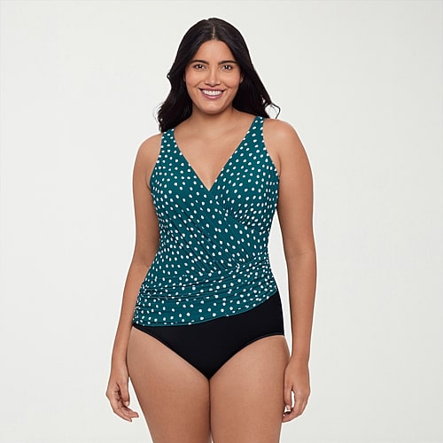 Click here for Trimshaper Womens Dots Moderate Coverage One Piece... prices