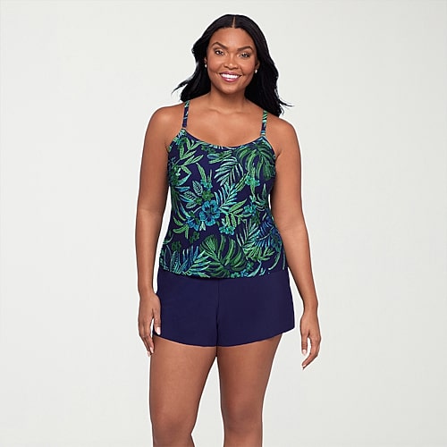 Click here for Trimshaper Womens Leaf Moderate Coverage One Piece... prices