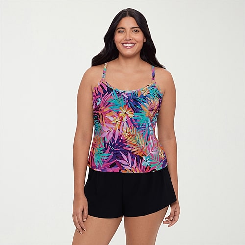 Click here for Trimshaper Womens Leaf Moderate Coverage One Piece... prices