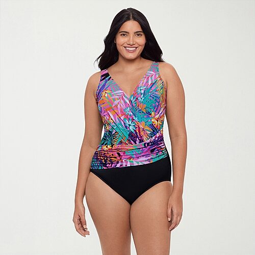 Click here for Trimshaper Womens Leaf Moderate Coverage One Piece... prices