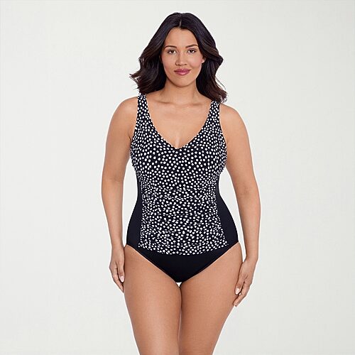 Click here for Trimshaper Womens Dots Moderate Coverage One Piece... prices