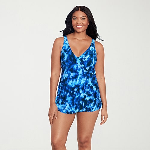 Click here for Trimshaper Womens Tie Dye Swim Dress  12  Blue prices