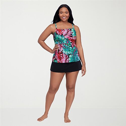 Click here for Trimshaper Womens Leaf Tankini Swimsuit Top  8  Pi... prices
