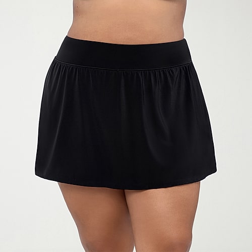 Click here for Trimshaper Womens Plus Swim Skirt  16w  Black prices
