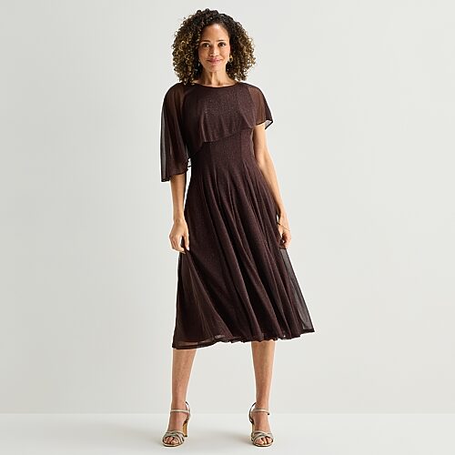 Click here for Danny & Nicole Womens Midi Round Neck Short Sleeve... prices