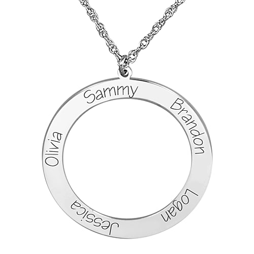 Click here for Personalized Open Circle Names Pendant Necklace  O... prices