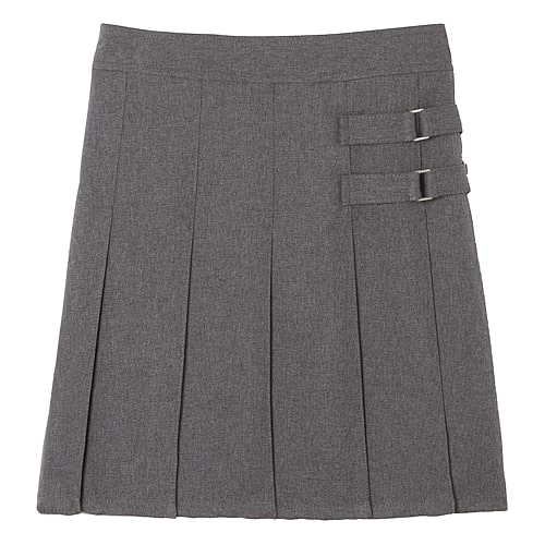 French Toast Little Girls Adjustable Waist Two-Tab Scooter Skirt - Gray