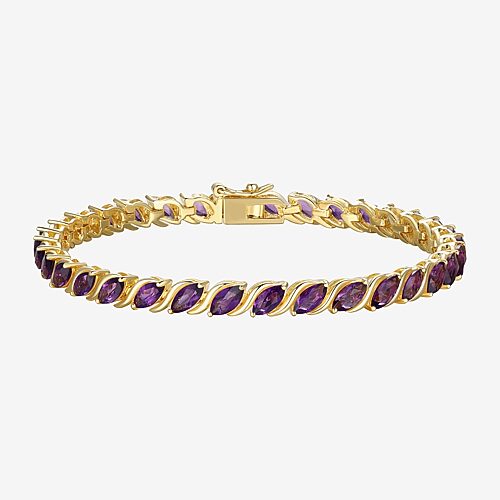 Click here for Womens Genuine Purple Amethyst 18K Gold Over Silve... prices