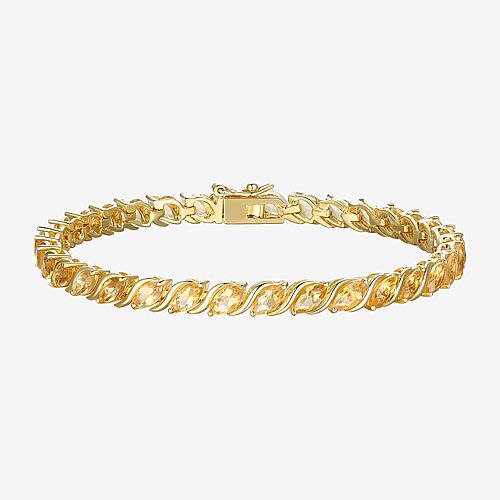 Click here for Womens Genuine Orange Citrine 18K Gold Over Silver... prices