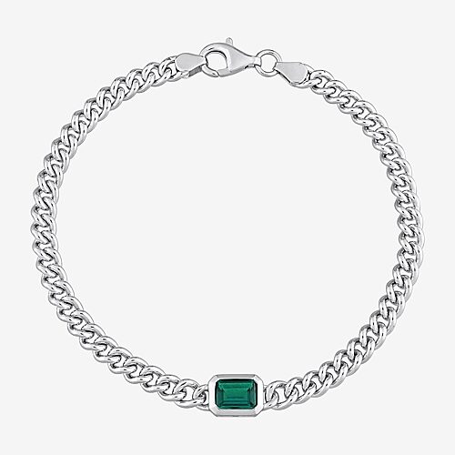 Click here for Womens Sterling Silver 7.5 Inch Solid Curb Chain B... prices
