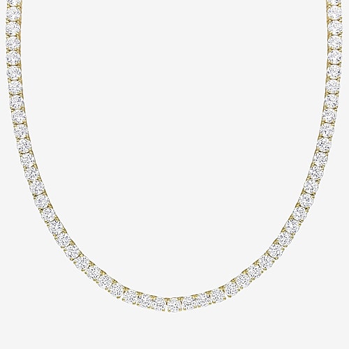 Click here for Womens White Sapphire 18K Gold Over Silver 17 Inch... prices