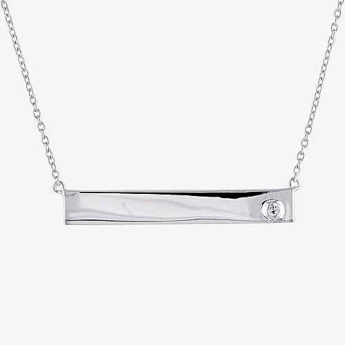 Click here for Womens Genuine White Sapphire Sterling Silver Bar... prices