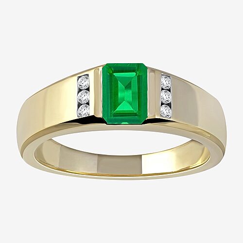 Click here for Mens Gemstone & 1/8 CT. T.W. Genuine Diamond 10K G... prices
